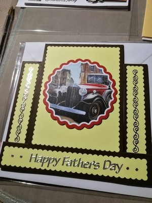 Handmade Fathers Day card, unique, stylish and made with care, easel ...