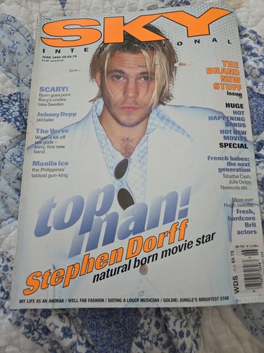 SKY INTERNATIONAL MAGAZINE with Stephen Dorff on the cvr. JUNE 1995 | eBay