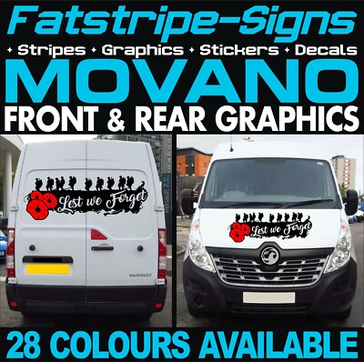 to fit VAUXHALL MOVANO GRAPHICS STICKERS STRIPES DECALS CAMPER VAN LWB ...