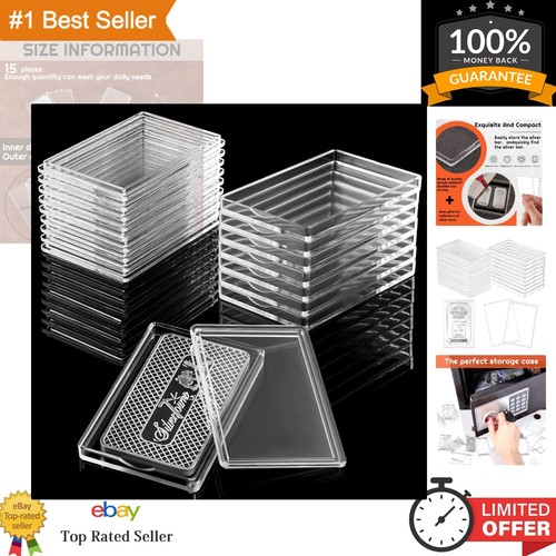 15-Piece Clear Acrylic Silver Bar Holder for 1 oz Silver Bars - Modern ...