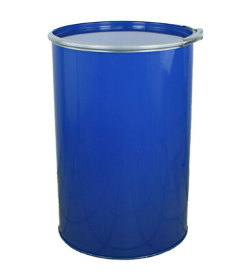 Deckelfass/Metallfass/Stahlfass/Ölfass 200 L, NEU blau/Neuware m.UN ...