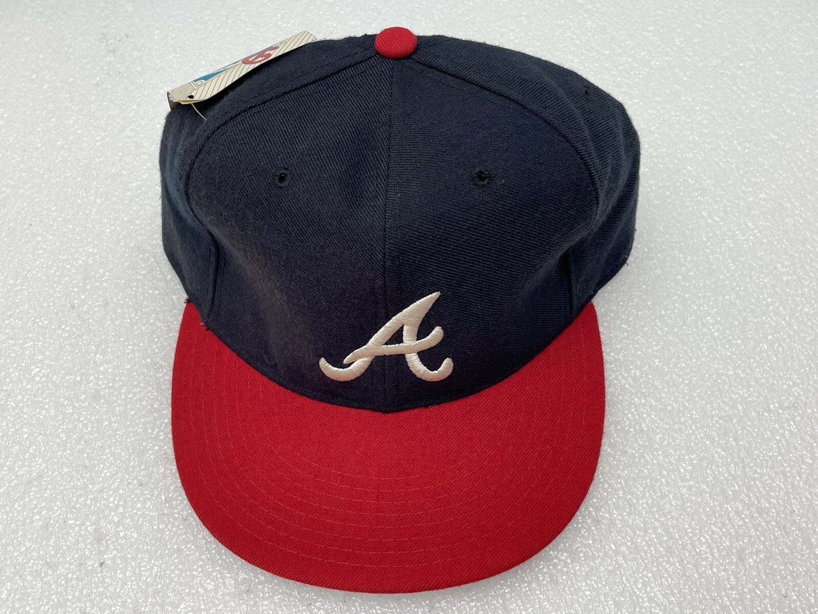 VINTAGE 90's NEW ERA ATLANTA BRAVES PRO MODEL DIAMOND 7-3/4 SUN FADED ...