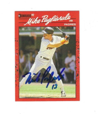 Autographed Signed Mike Pagliarulo San Diego Padres 1990 Donruss Card ...