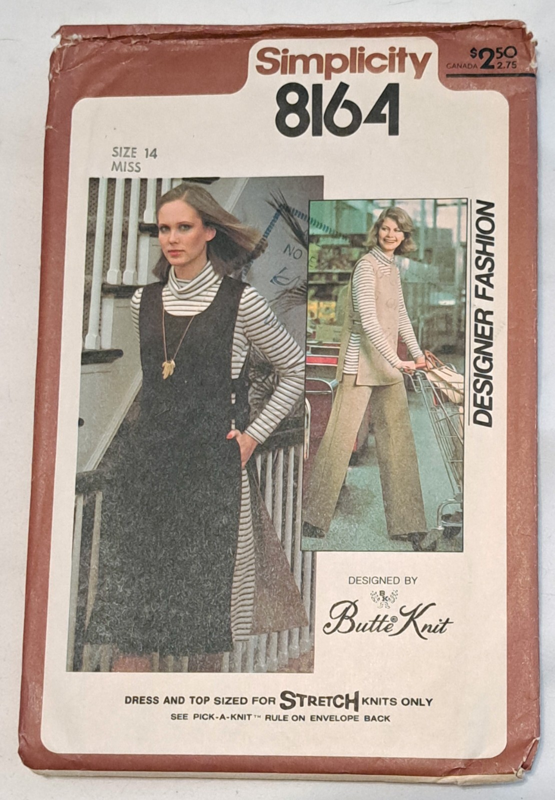 Simplicity 8164 Pattern Reversible Tabard Pants Dress Top Miss SZ 14 B ...
