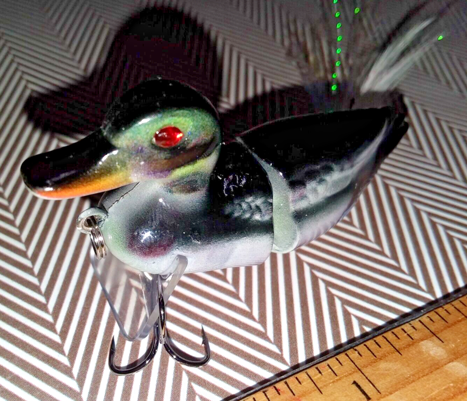 #2a REALISTIC Mallard DUCK TOPWATER WAKEBAIT Bass, Muskie, Pike NEW ...