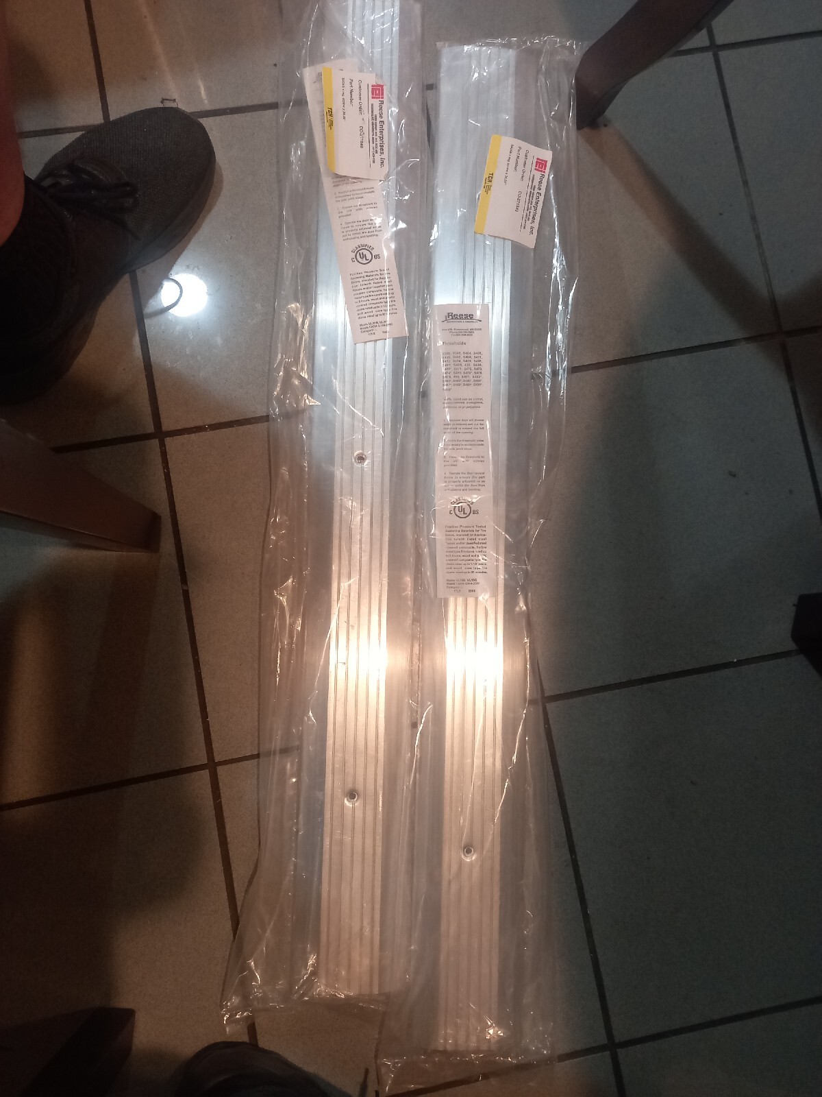 2 Reese S424A 6 x 1/2 x 36 Silver Aluminum Commercial Threshold | eBay