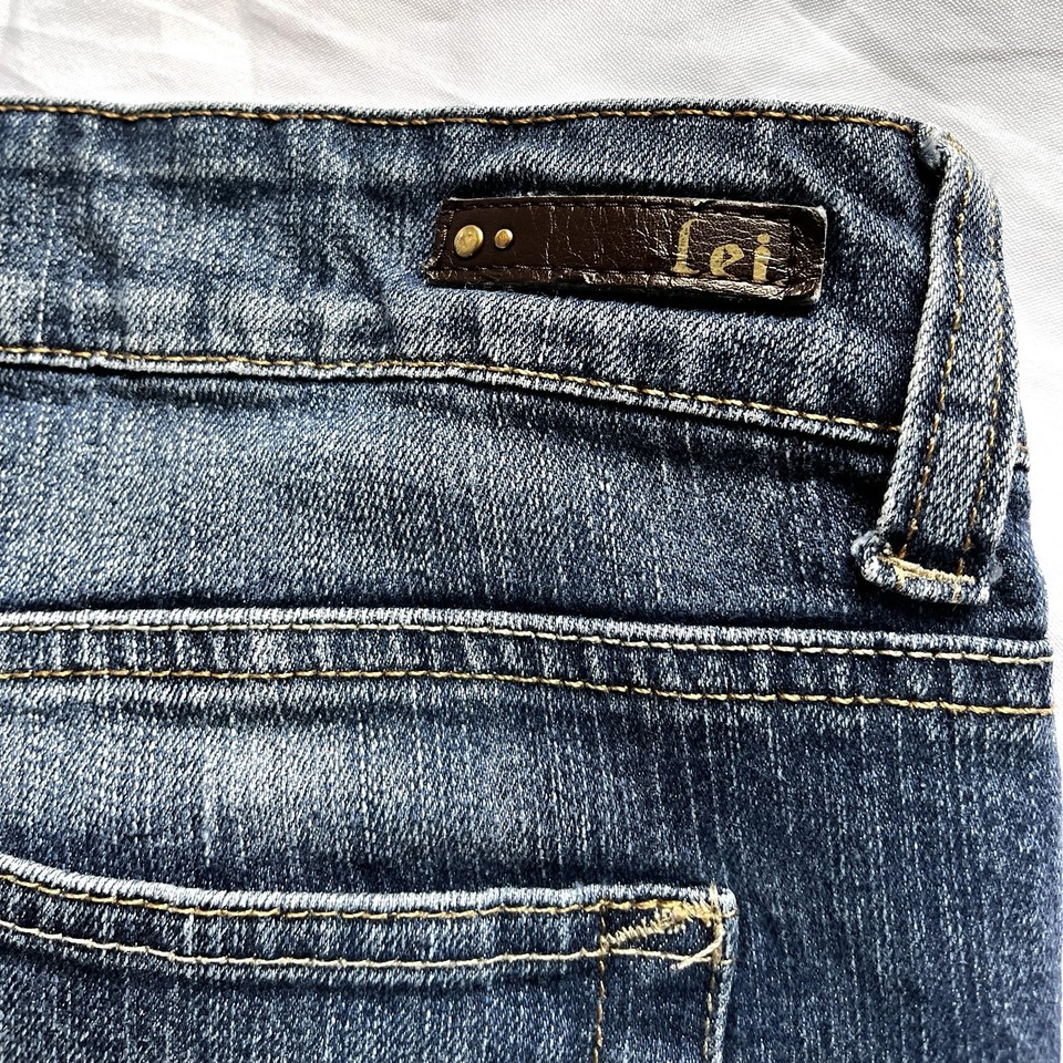 Lei Womens Jeans Sophia Hipster Flare SZ 34" Waist 29.5" Inseam Fade ...