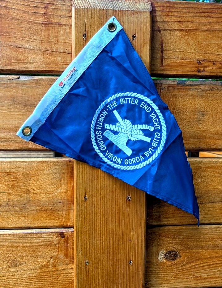 BITTER END YACHT CLUB NORTH SOUND VIRGIN GORDA BVI 10"x16.5" Burgee ...