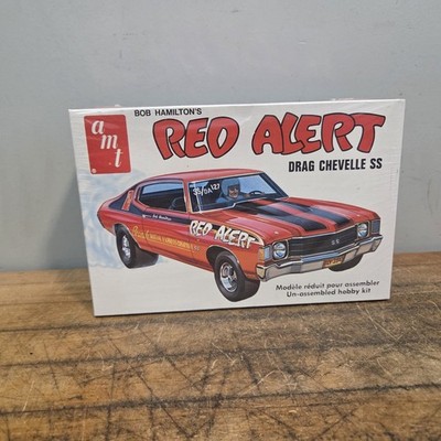 RARE 1970`S AMT BOB HAMILTON`S "RED ALERT" DRAG CHEVELLE SS 1/25 MODEL ...
