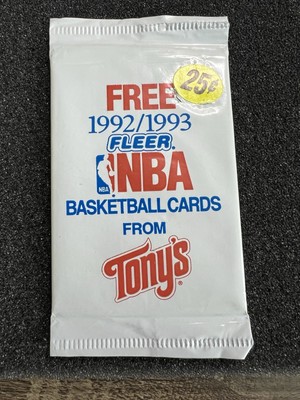 RARE 1992 Fleer Tony’s Pizza NBA Basketball Cards Unopened Sealed Pack ...