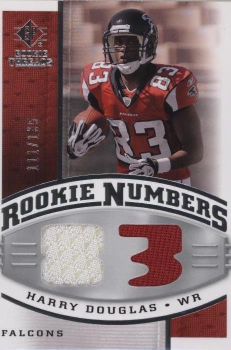2008 SP Rookie Threads - Rookie Numbers Harry Douglas #RN-HD /135 (MEM ...