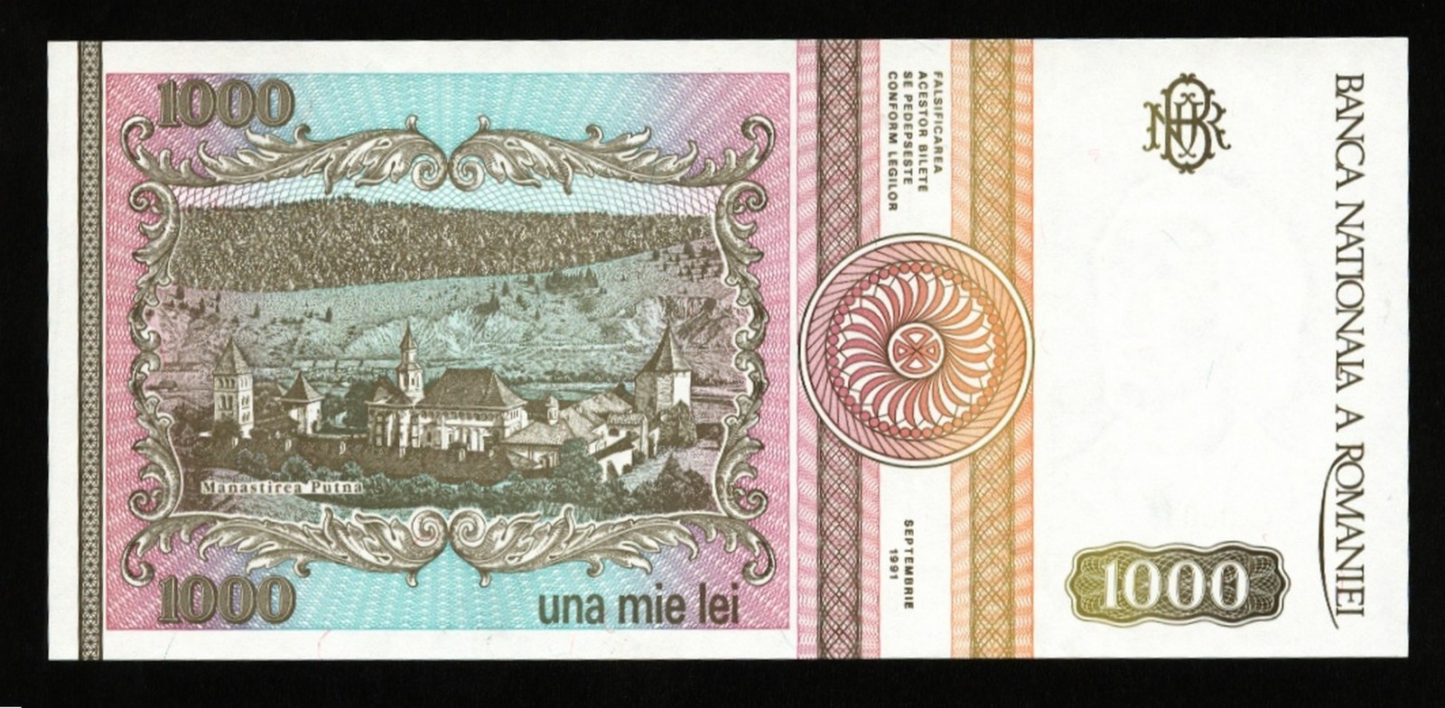 ROMANIA 1000 LEI 1991 P#101.a BANKNOTE UNC | eBay
