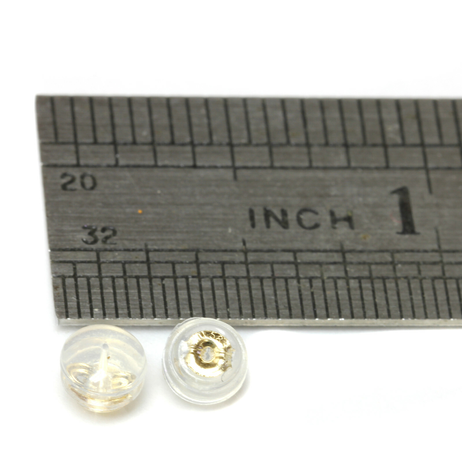 14KT Gold 5mm Push On Silicone Earrings Replacement Butterfly Backs ...