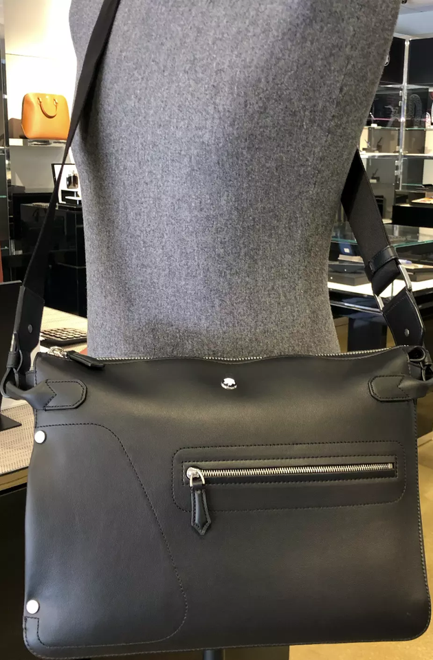 $1325 MSRP - Montblanc Meisterstuck Selection Soft Messenger 129695 bag ...