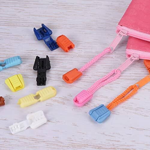 PATIKIL Zipper Pull Cord Ends, 100 Pack Zip Clip Buckle Rope End Lock ...