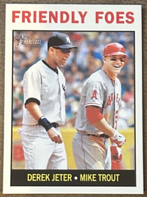 2013 Topps Heritage Mike Trout / Derek Jeter Friendly Foes Card #41 ...