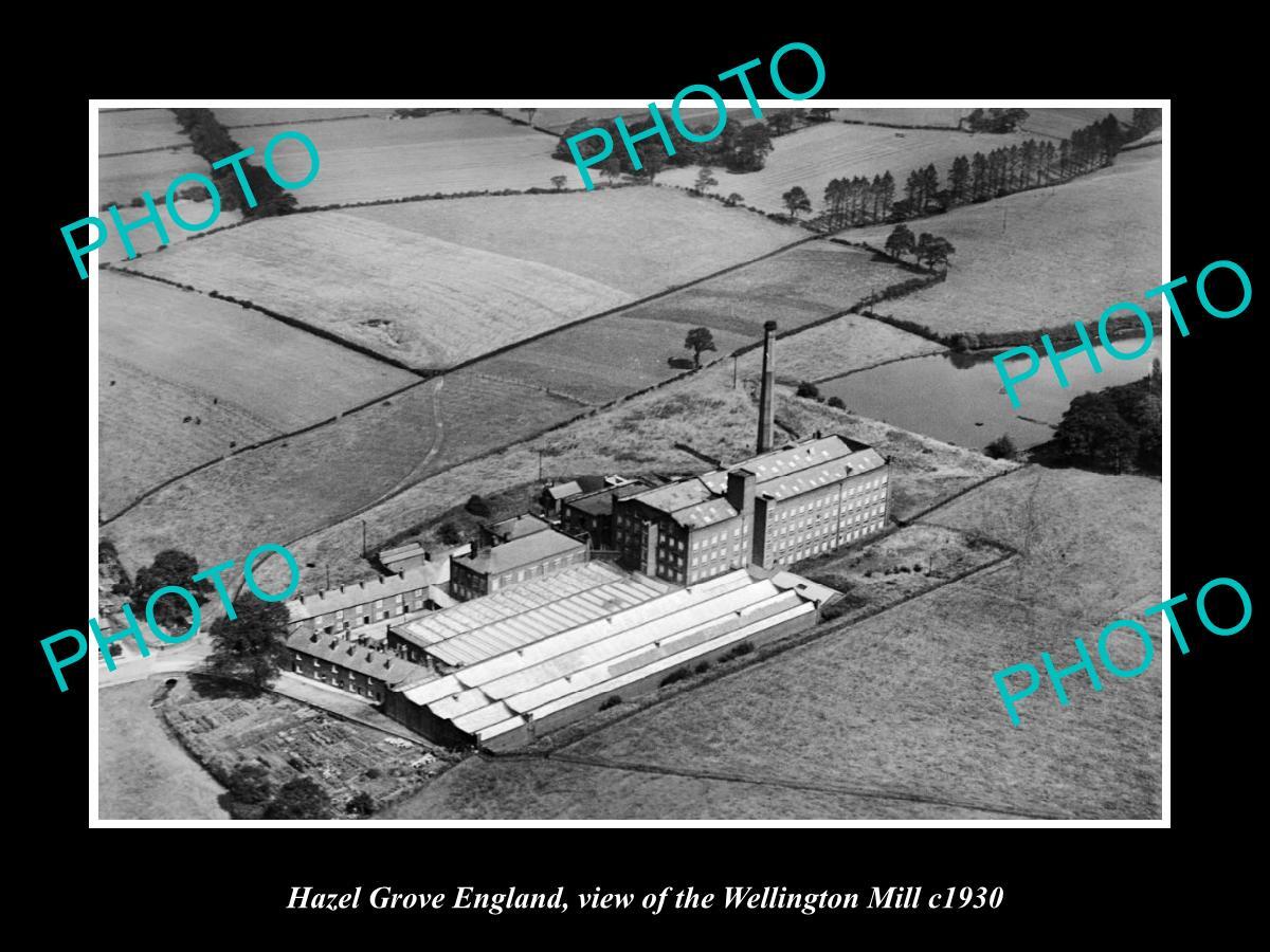 OLD LARGE HISTORIC PHOTO OF HAZEL GROVE ENGLAND THE WELLINGTON MILL ...