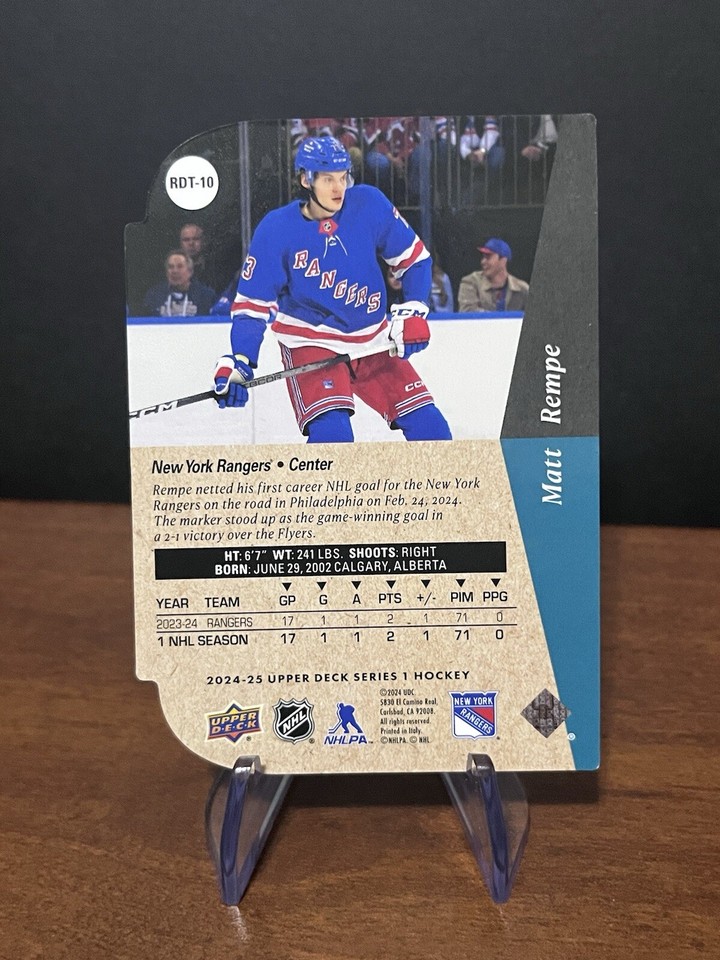 2024-25 Upper Deck Series 1 Matt Rempe Rookie Die Cut RC SP | eBay