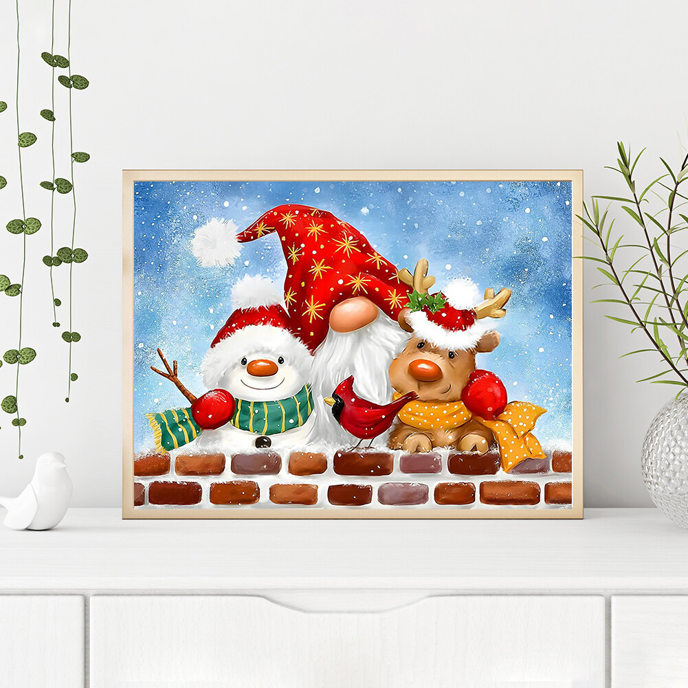 5D DIY Full Round Drill Diamonds Painting Christmas Home Decoration Art ...