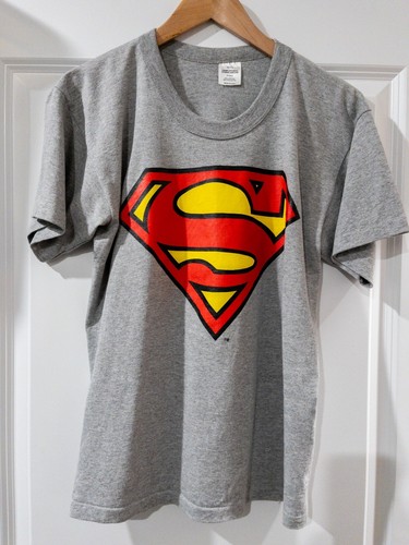 Vintage DC Comics Superman Men's Gray T-Shirt Single Stitch Size Small ...