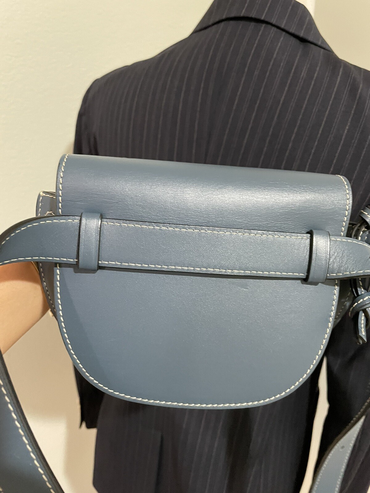 LOEWE mini gate belt bag blue | eBay