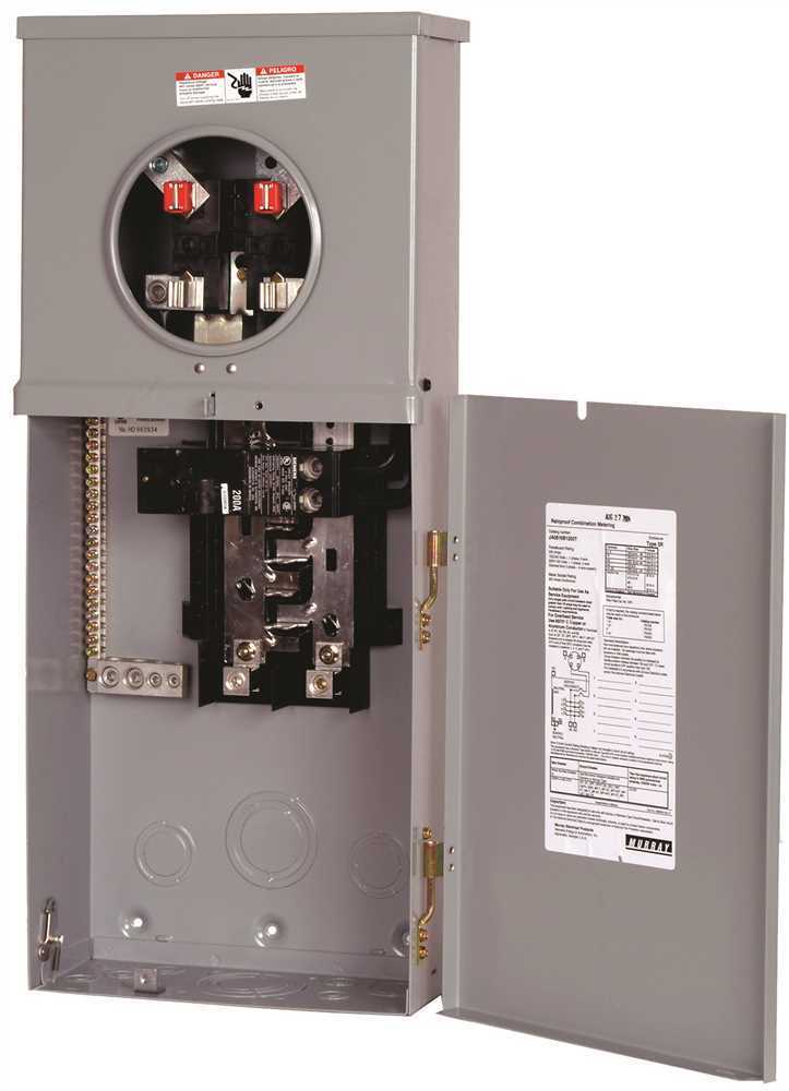 Siemens MC0816B1200T Main Breaker Meter Combination, 200 Amp - Gray for ...