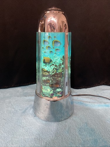 Vintage Fish Aquarium Lamp Night Light Rotating Animated 14" X 6 ...