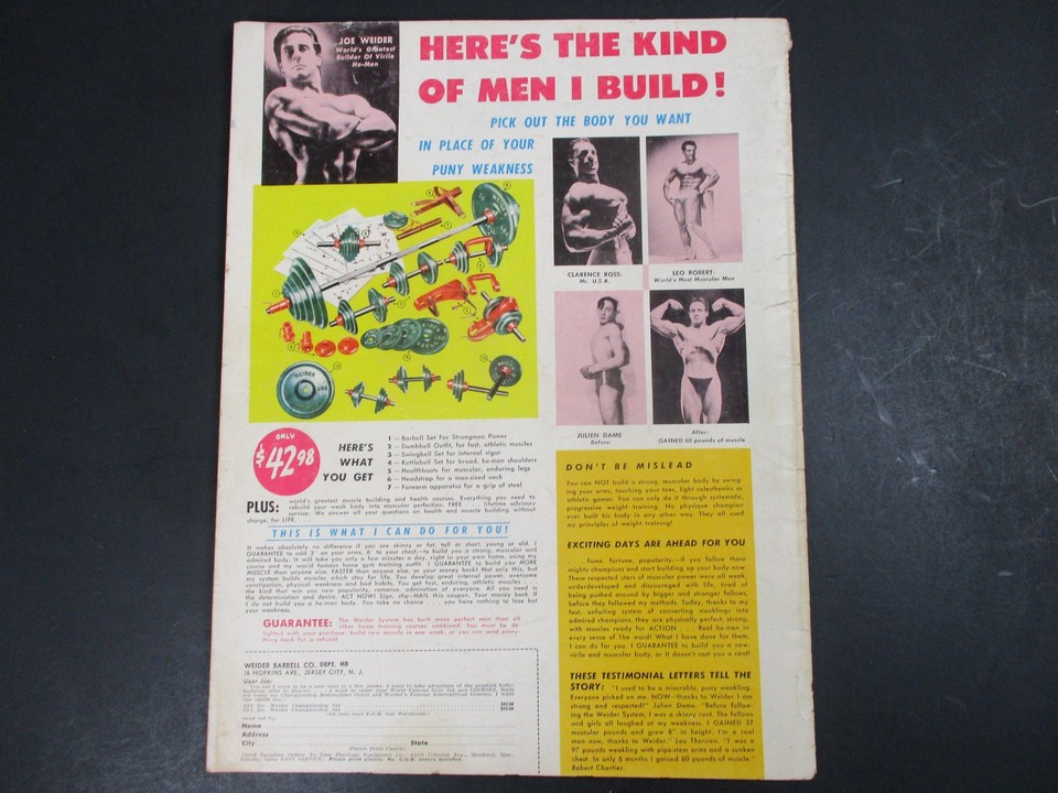 Muscle Builder Magazine October 1956 GEORGE EIFERMAN Bodybuilding | eBay