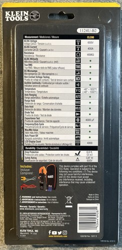 Klein 400 Amp HVAC Digital Clamp Meter AC Auto-Ranging Multi-Meter ...