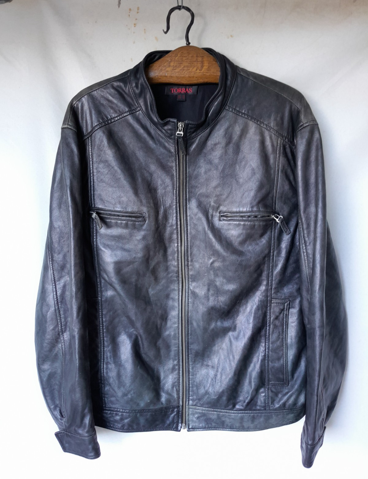 Vintage Torras Leather Bomber Jacket Mens 50 Green Ma… - Gem