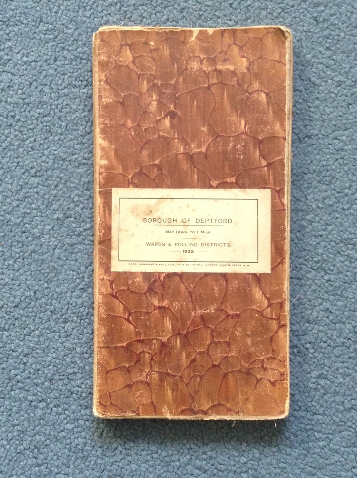 RARE - Borough of DEPTFORD Wards & Polling Districts Map - 1925 | eBay UK