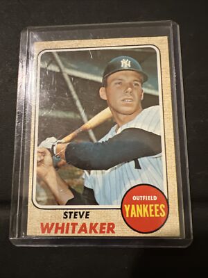 1968 Topps Baseball Card #383 Steve Whitaker - Low To Mid Grade - G/VG ...