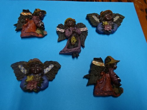African American Girl Angels Magnets Set of 5 | eBay
