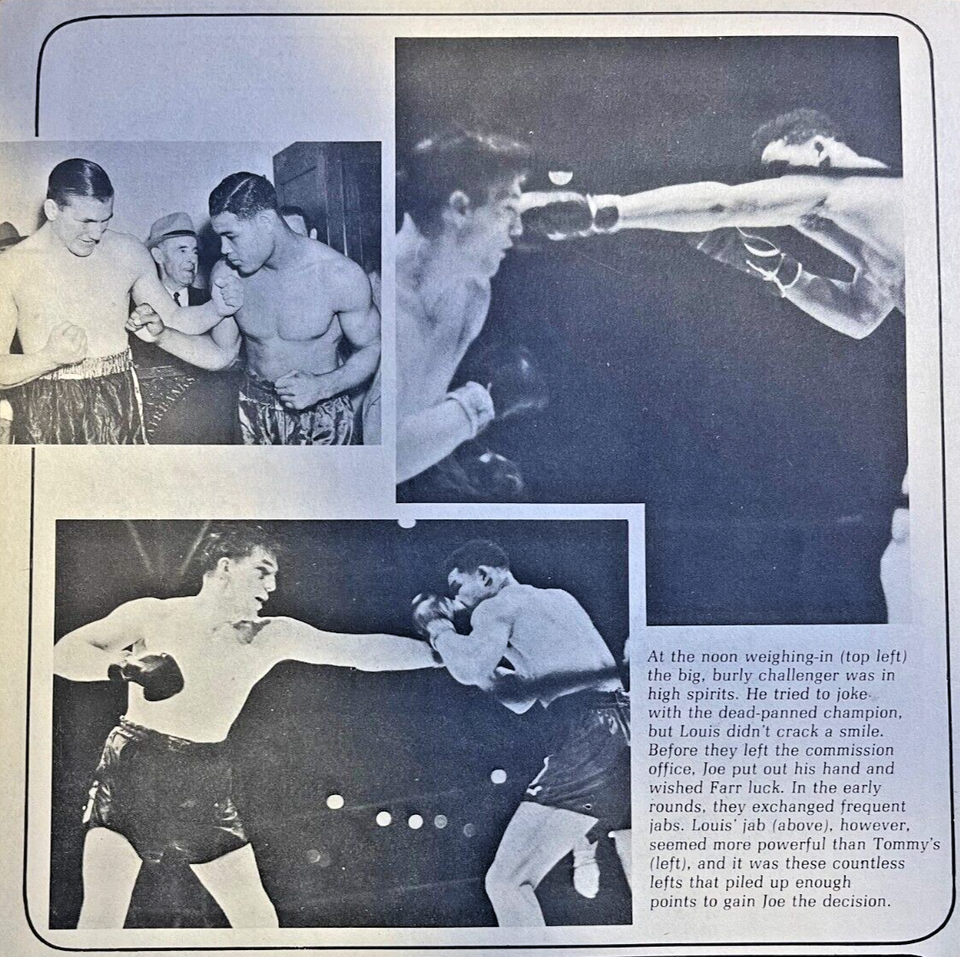 1970 Boxing Match Joe Louis vs Tommy Farr August 30 1937 | eBay