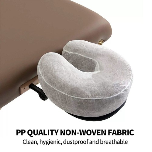 50x Face Head Rest Cushion Cover Disposable Circle Elastic Fitted ...