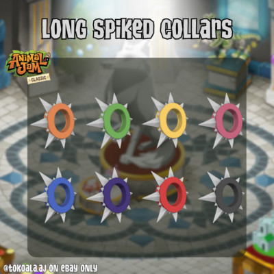 Animal Jam Classic AJC Rare Long Spiked Collars *READ DESC* | eBay