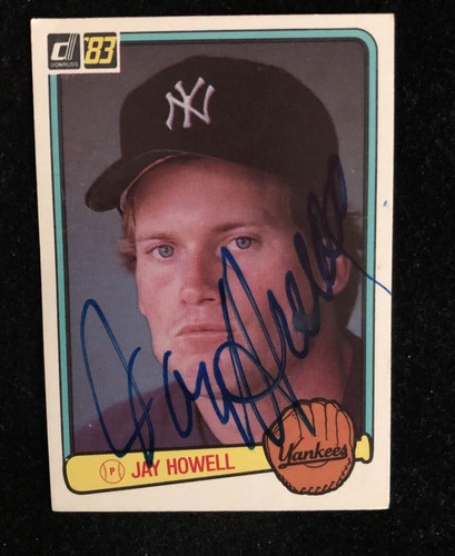 JAY HOWELL 1983 DONRUSS AUTOGRAPHED SIGNED AUTO BASEBALL CARD 587 ...