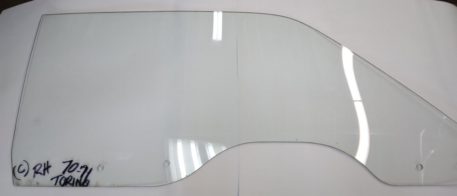 1970-71 FORD TORINO 2dr HT passenger Right side door glass Carlite ...