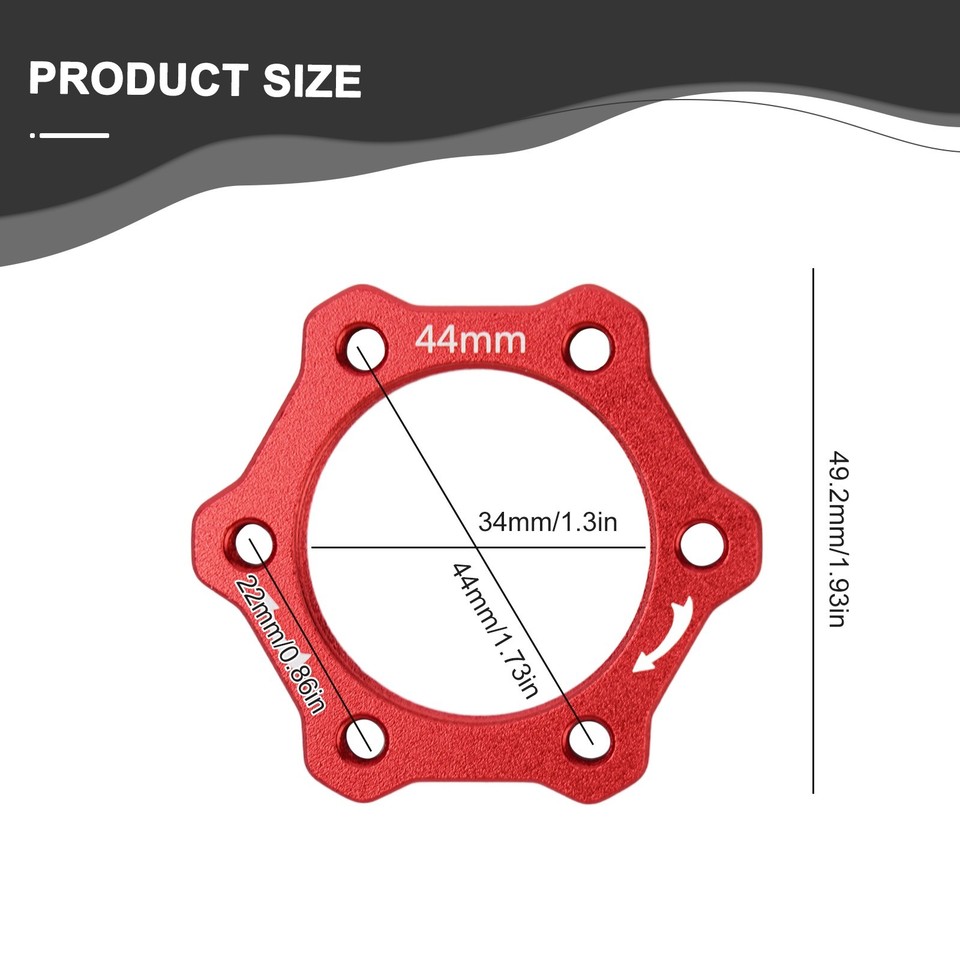 Replacement Bicycle Flange Adapter Rotary Tools 44mm Aluminum Alloy ...