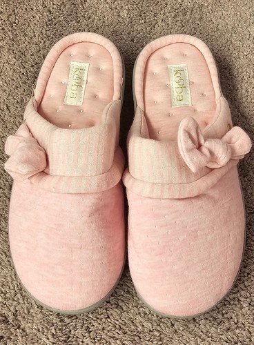 NWOT PINK KOOBA SLIPPERS WITH BOW SIZE 8-9 | eBay