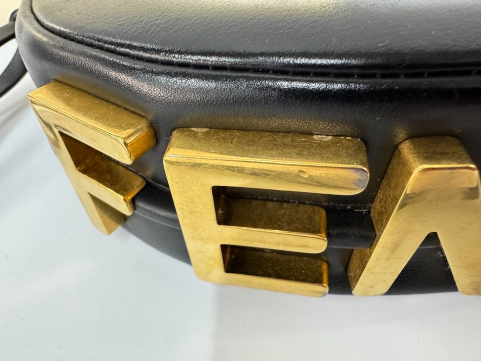 Fendi TIMELESS Fendigraphy Mini- Black leather bag W/ Dustbag | eBay