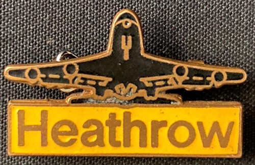 HEATHROW AEROPLANE AIRPORT VINTAGE ENAMEL LAPEL PIN BADGE | eBay UK