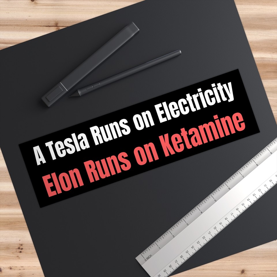 Elon Musk Tesla Bumper Sticker | eBay
