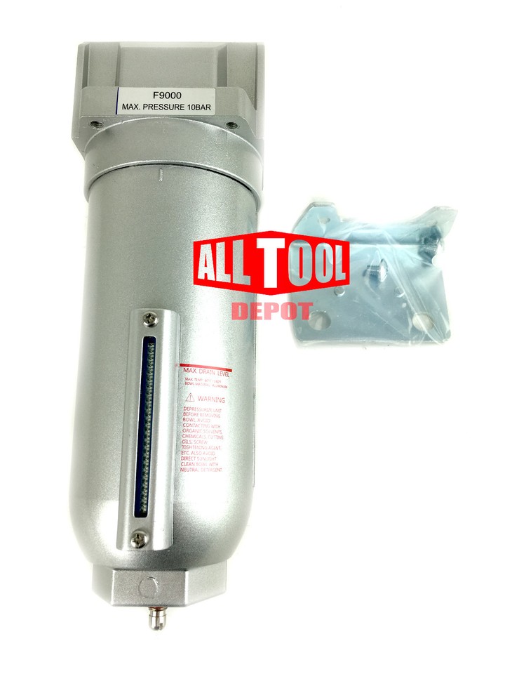 1" Inline Air Compressor Water Moisture Filter Trap Separator w/ Manual ...