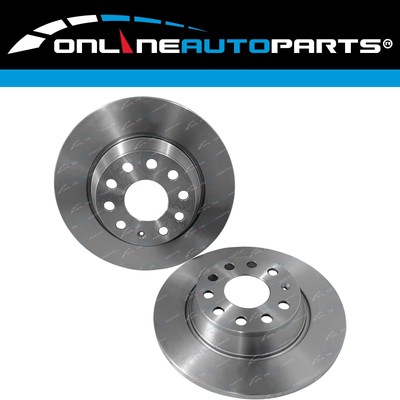 2 x Rear Disc Brake Rotors for Volkswagen Eos 1F 4cyl 2.0L CBAB 2008 ...