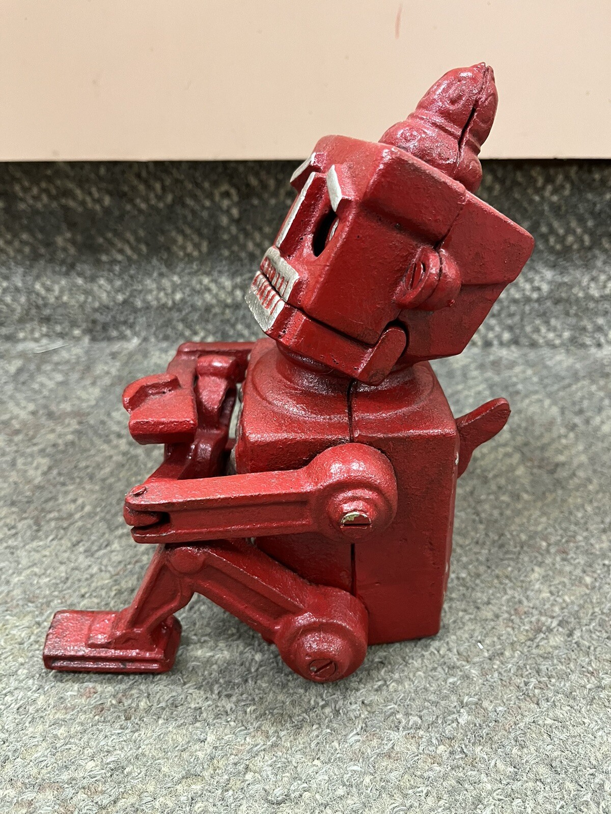 * VINTAGE HUBLEY CAST IRON MECHANICAL ROBERT THE ROBOT COIN BANK *ST | eBay