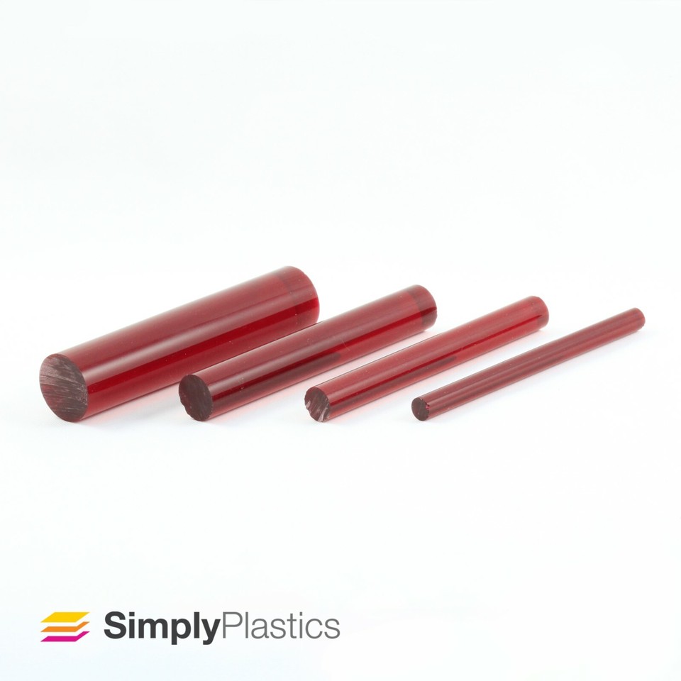 Coloured Tinted Extruded Acrylic Plastic Perspex Rod / Various ...