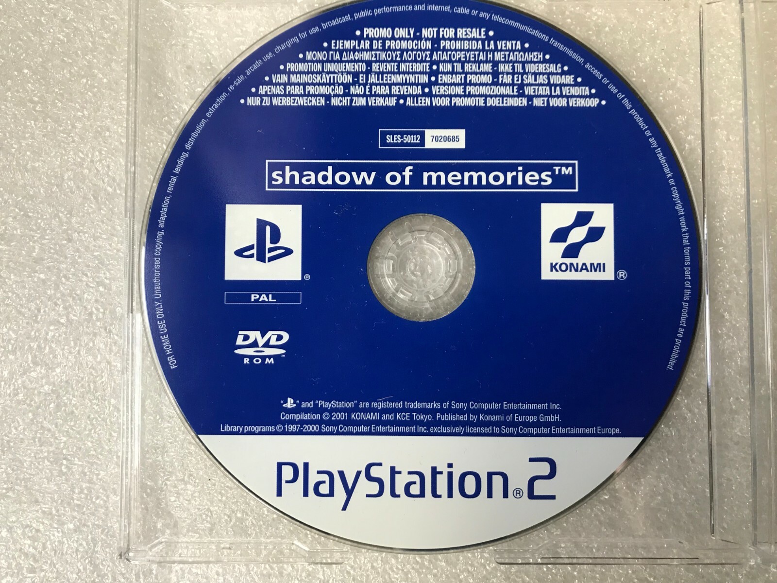Shadow Of Memories PS2 PROMO Rare PlayStation 2 Promotional UK PAL ...