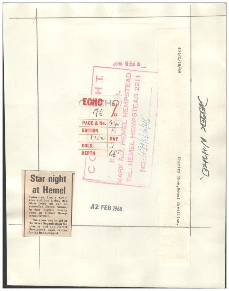 C1350/ Derek Nimmo Comedy Schauspieler Foto 25 x 19,5 cm 1968 | eBay