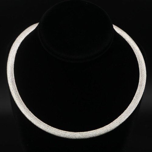 Sterling Silver - ITALY MILOR 9mm Wire Wrapped 18" Collar Choker ...